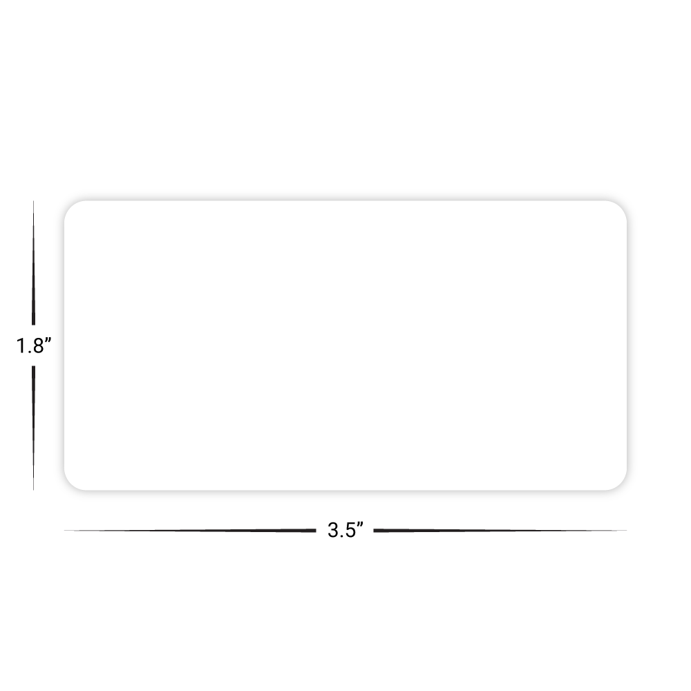 Custom Plastic 3.5" x 1.8" Narrow Rectangle Cards – Plastic Printers