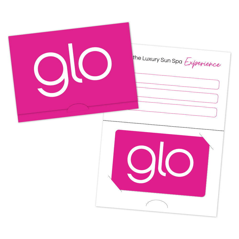 Glo Tanning Gift Card Holders – Plastic Printers