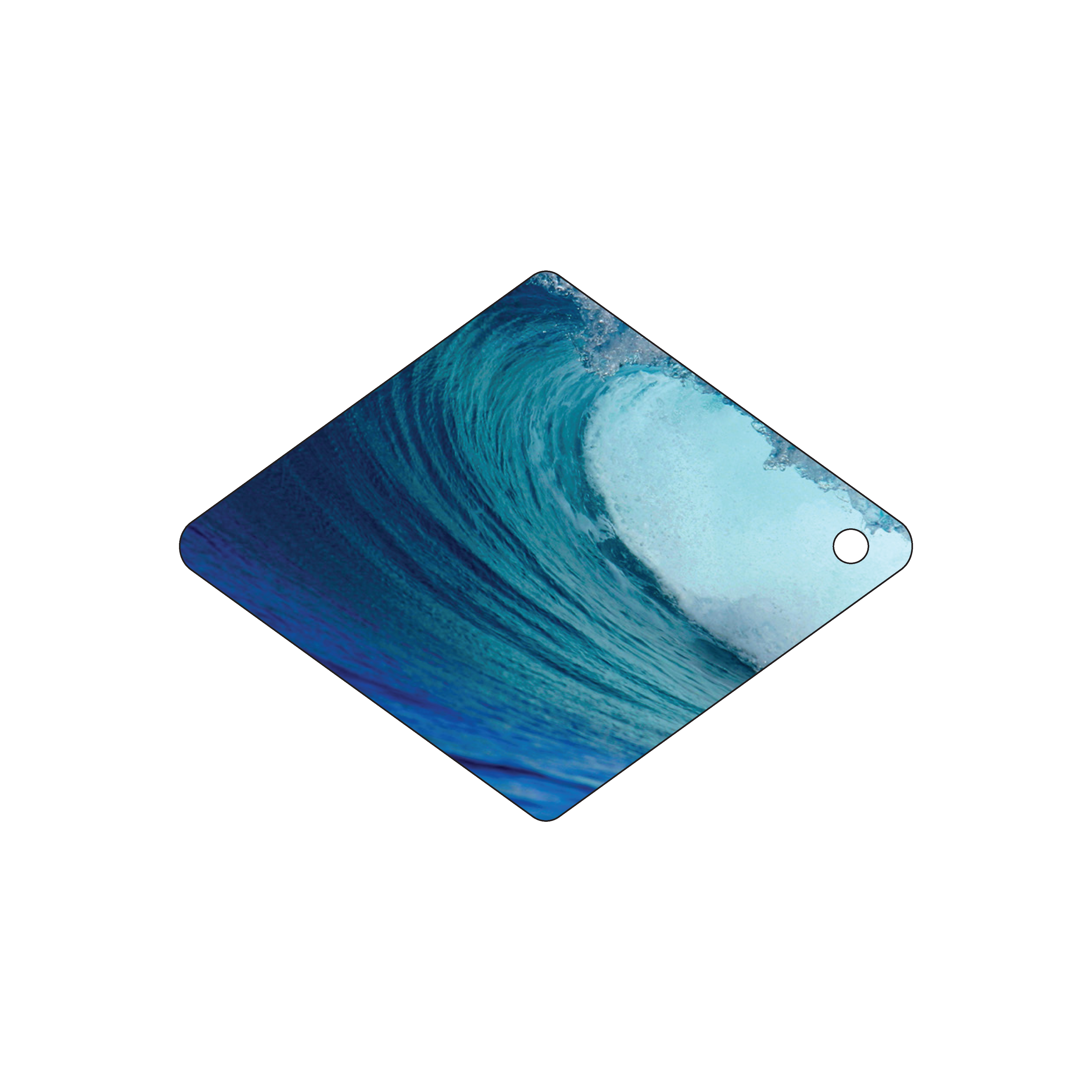 Custom Plastic 4" x 3" Diamond Shape Tags – Plastic Printers