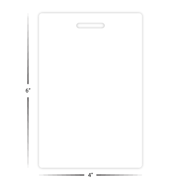 Custom ID Badges - 4" x 6" Vertical Shape – Plastic Printers