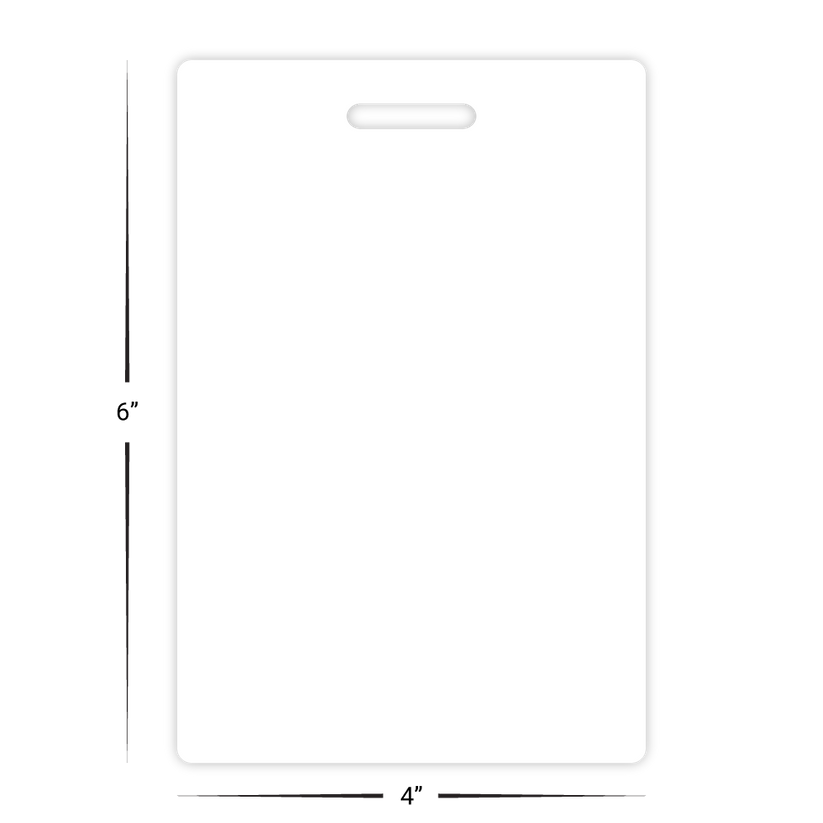 Custom ID Badges - 4" x 6" Vertical Shape – Plastic Printers